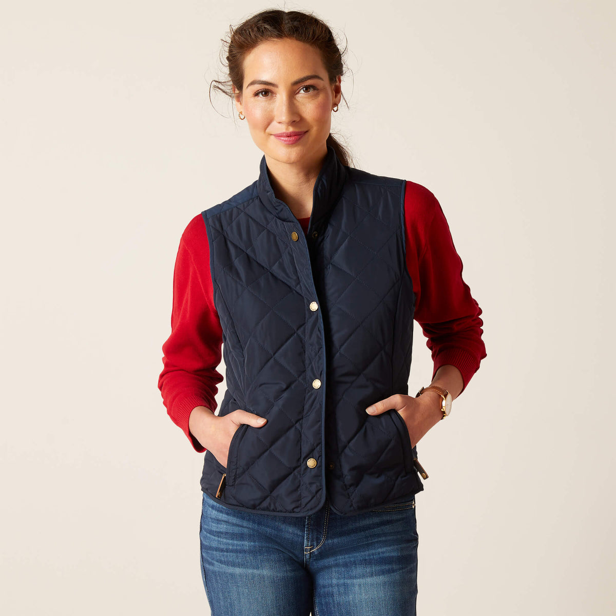 Ariat Women's Woodside Vest - Navy – GS Equestrian