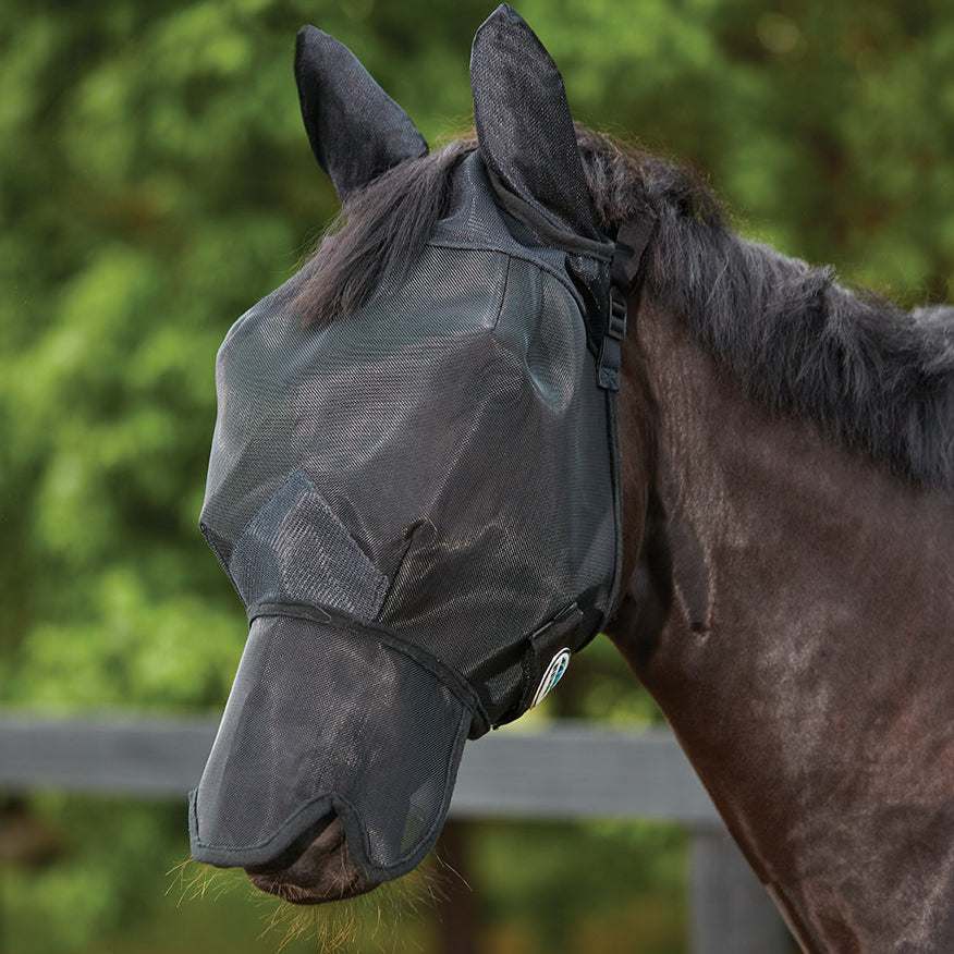 Weatherbeeta Comfitec Double Dart Deluxe Fly Mask With Ears And Nose ...