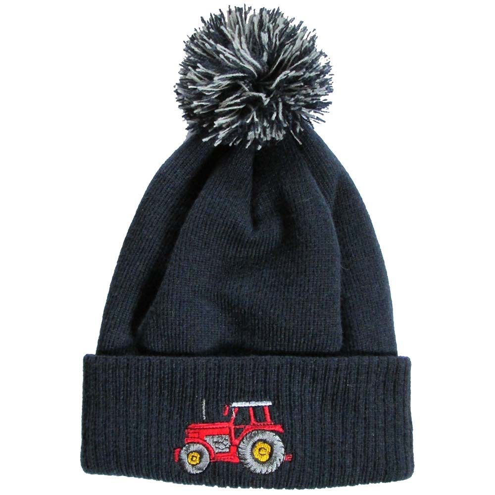 British Country Collection Red Tractor Pom Pom Beanie Hat – GS Equestrian
