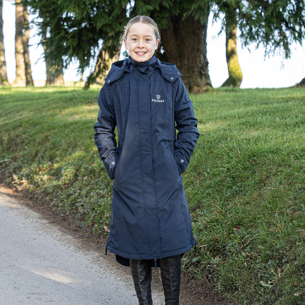 EQUIDRY Girl's Bronte Riding Coat with Removable Hood – GS Equestrian