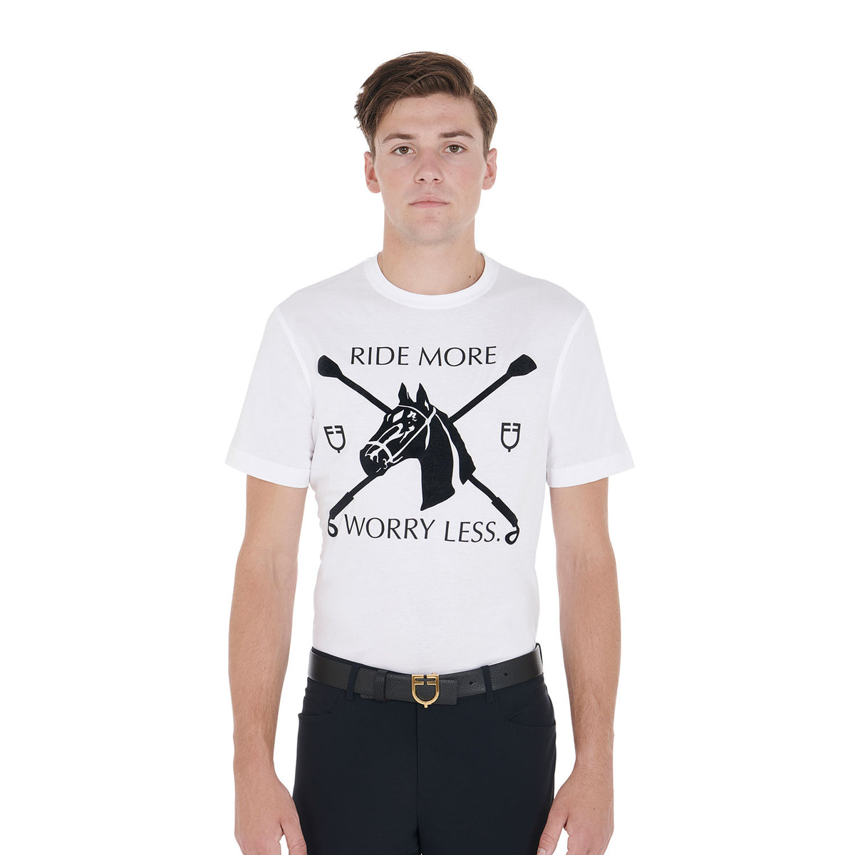 Equestro Men's Slim Fit T-Shirt With Equestrian Print – GS Equestrian