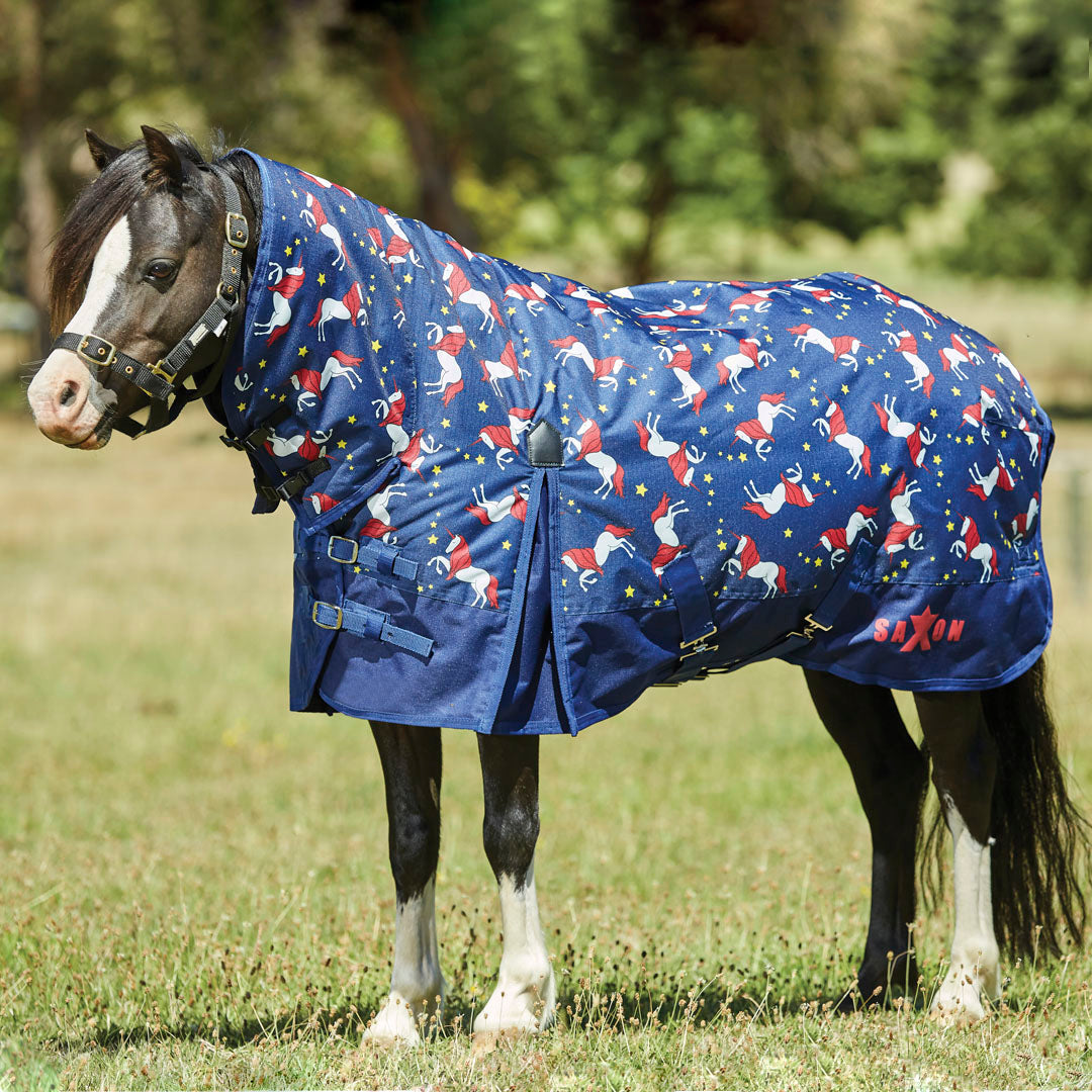 Saxon 600D Combo Neck Medium Weight Pony Turnout Rug – GS Equestrian