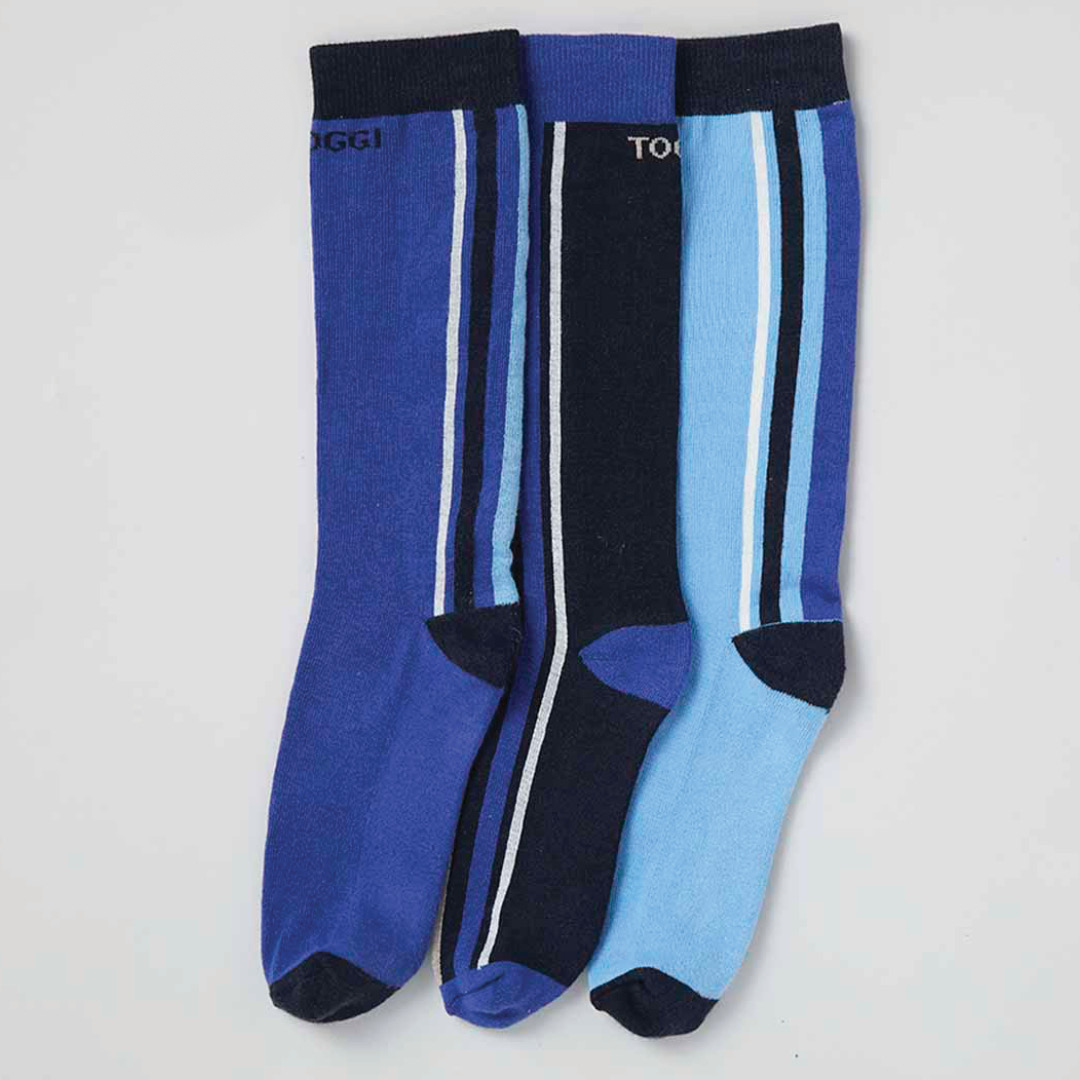Toggi Eco Striped Ladies Socks - Pack of 3 – GS Equestrian